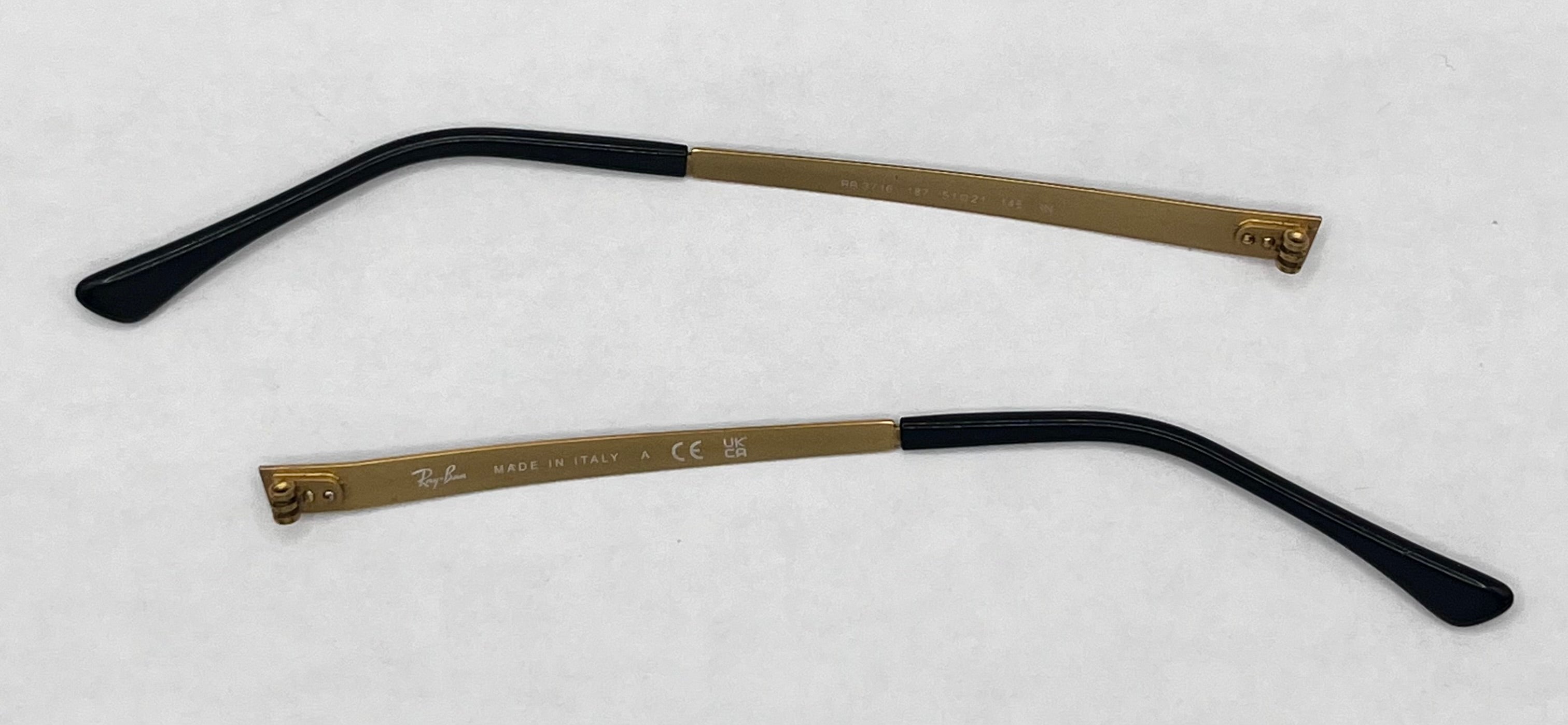 Ray Ban 3716 Both Temples Gold/black – EyewearPart